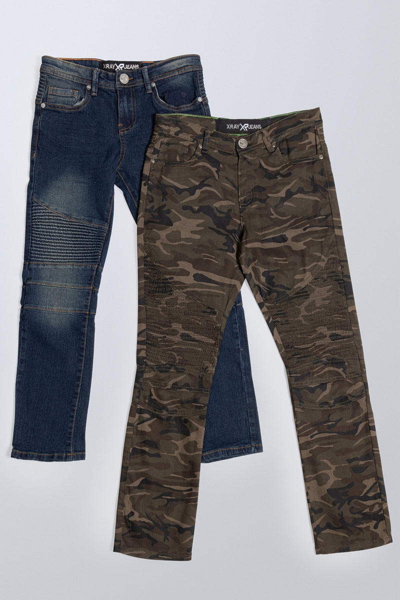 X RAY Big Boy's Moto Stretch Jeans - 2 Pack – X-RAY JEANS