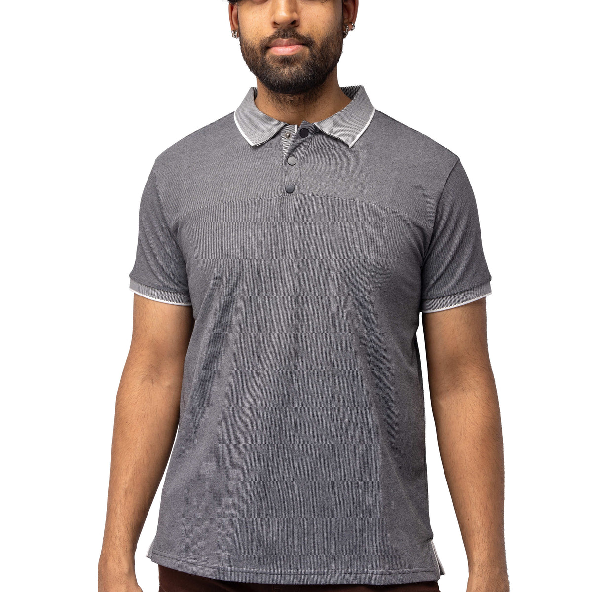 X RAY Men's Slim Fit Snap Button With Chest Seam Polo Shirt – X-RAY JEANS